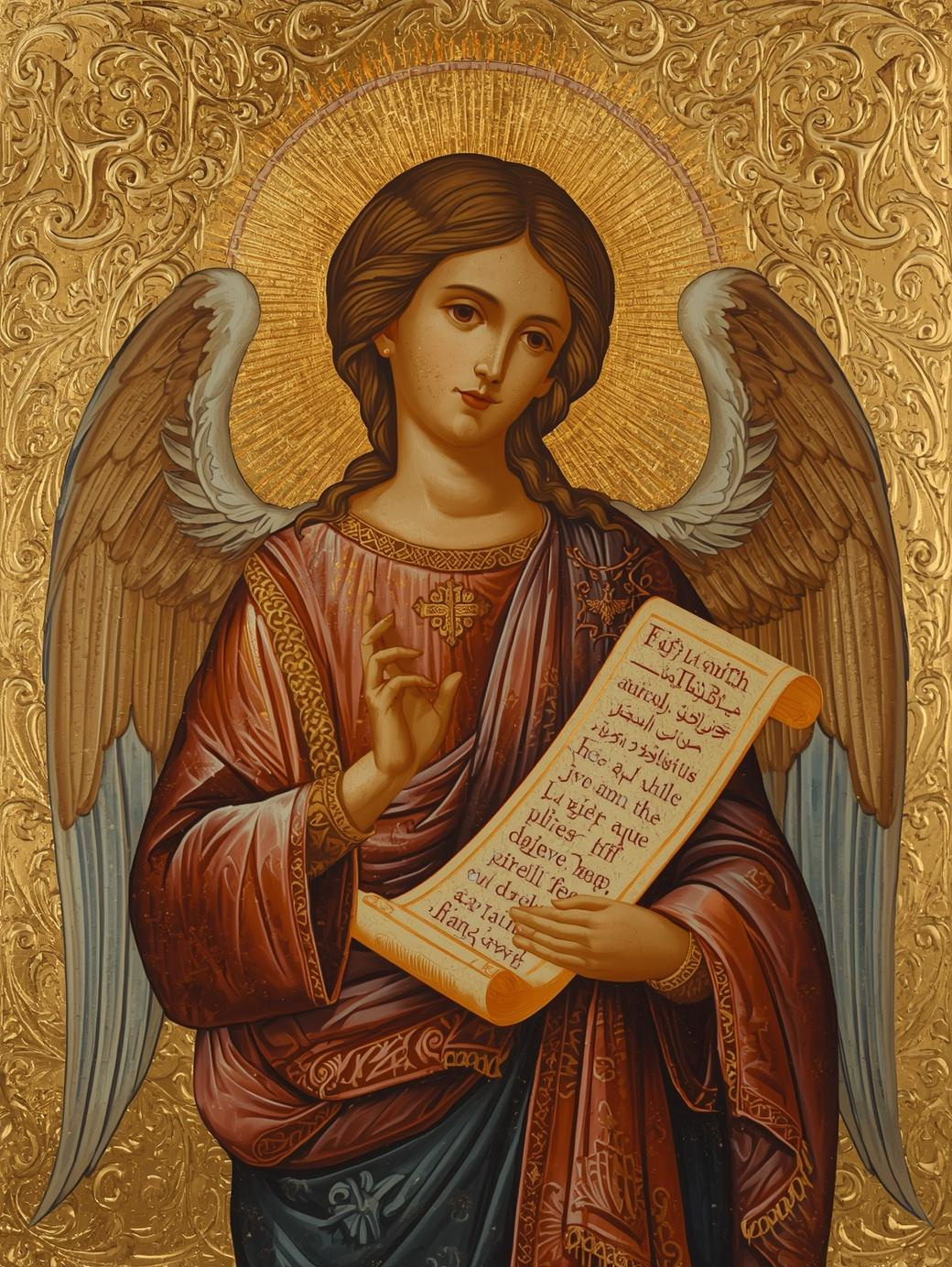 Angel of Revelation – Scroll of Light Icon Paint by Number – Artist By ...