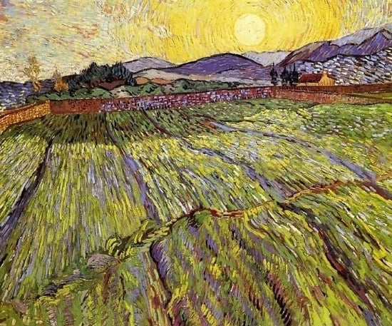 Wheat Field With Rising Sun By Vincent Van Gogh Paint by Number ...